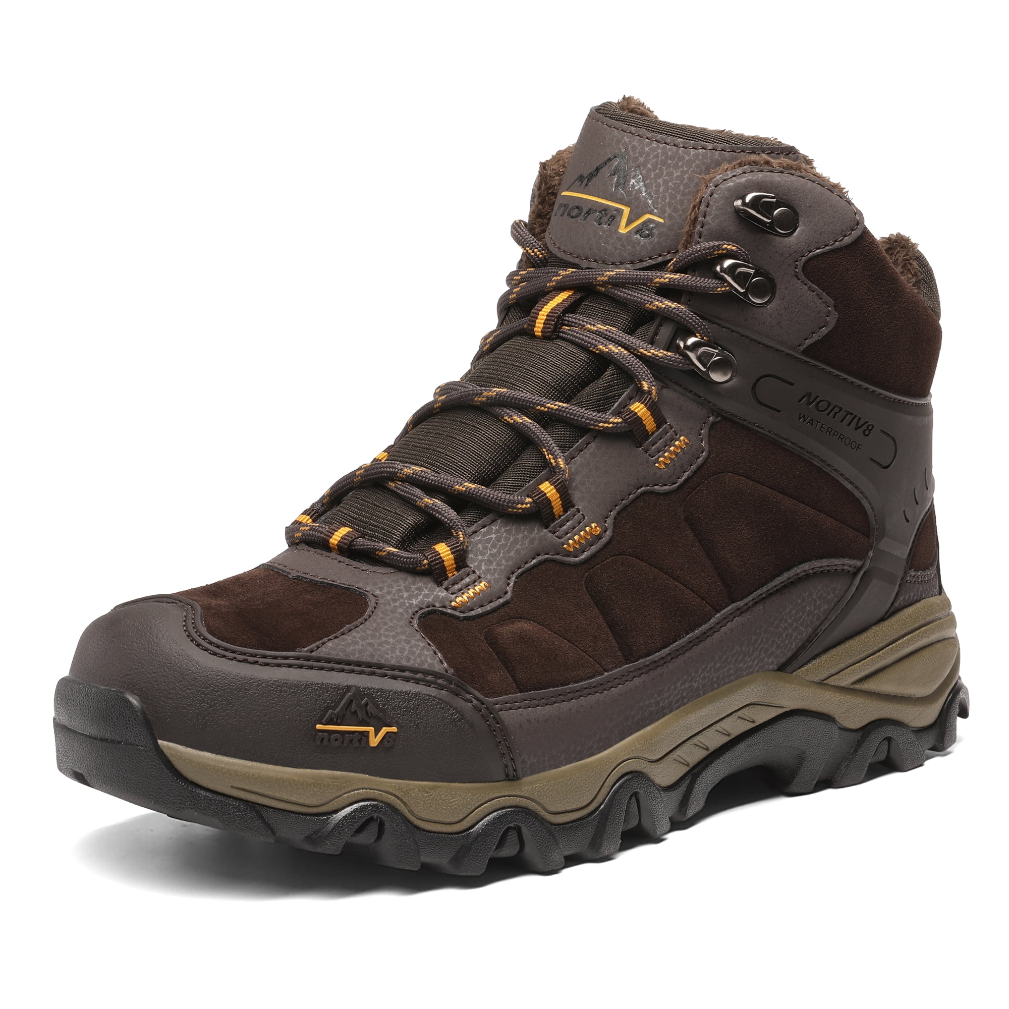 Nortiv8 Mens Hiking Boots Outdoor Waterproof Mid Trekking Backpacking ...