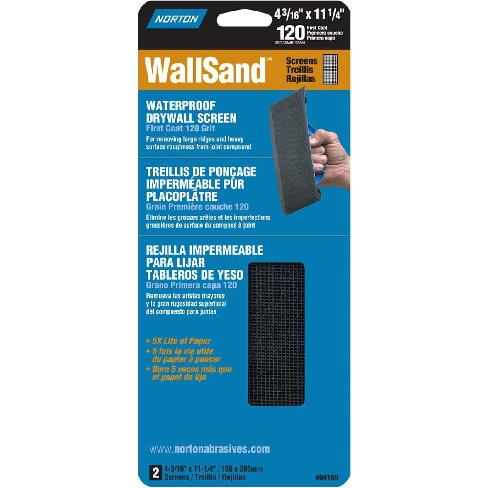 Norton 07660702529 Drywall Screen Sanding Sheets, 120 First Coat Grit ...