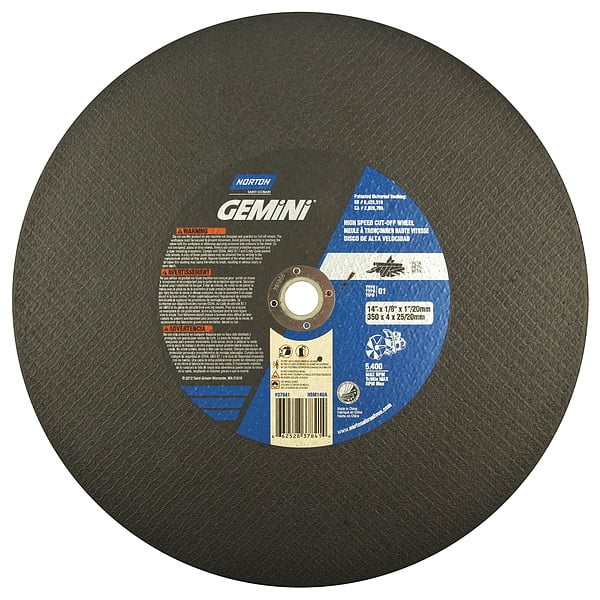 Norton 14X1/8X1In/20Mm Metal Alum Ox Cutoff Wheel - Walmart.com