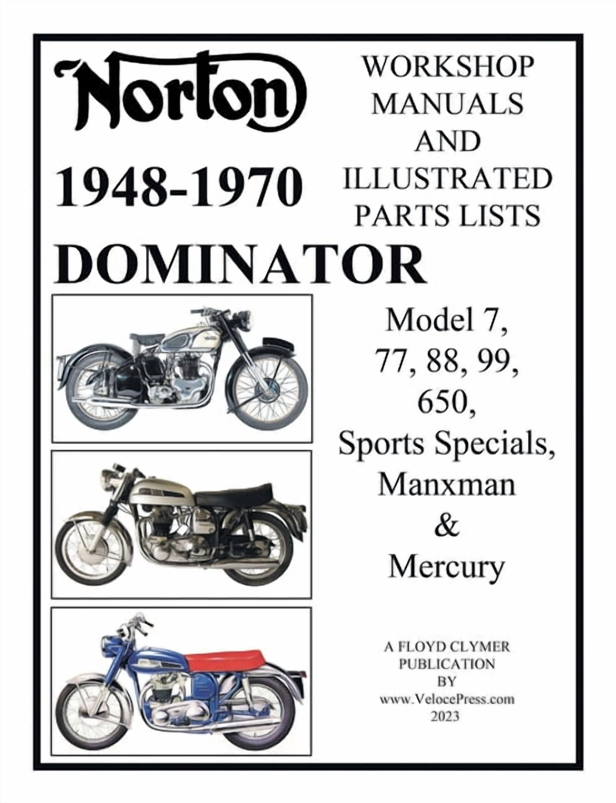 Norton 1949-1970 Dominator Workshop Manuals & Illustrated Parts Lists ...