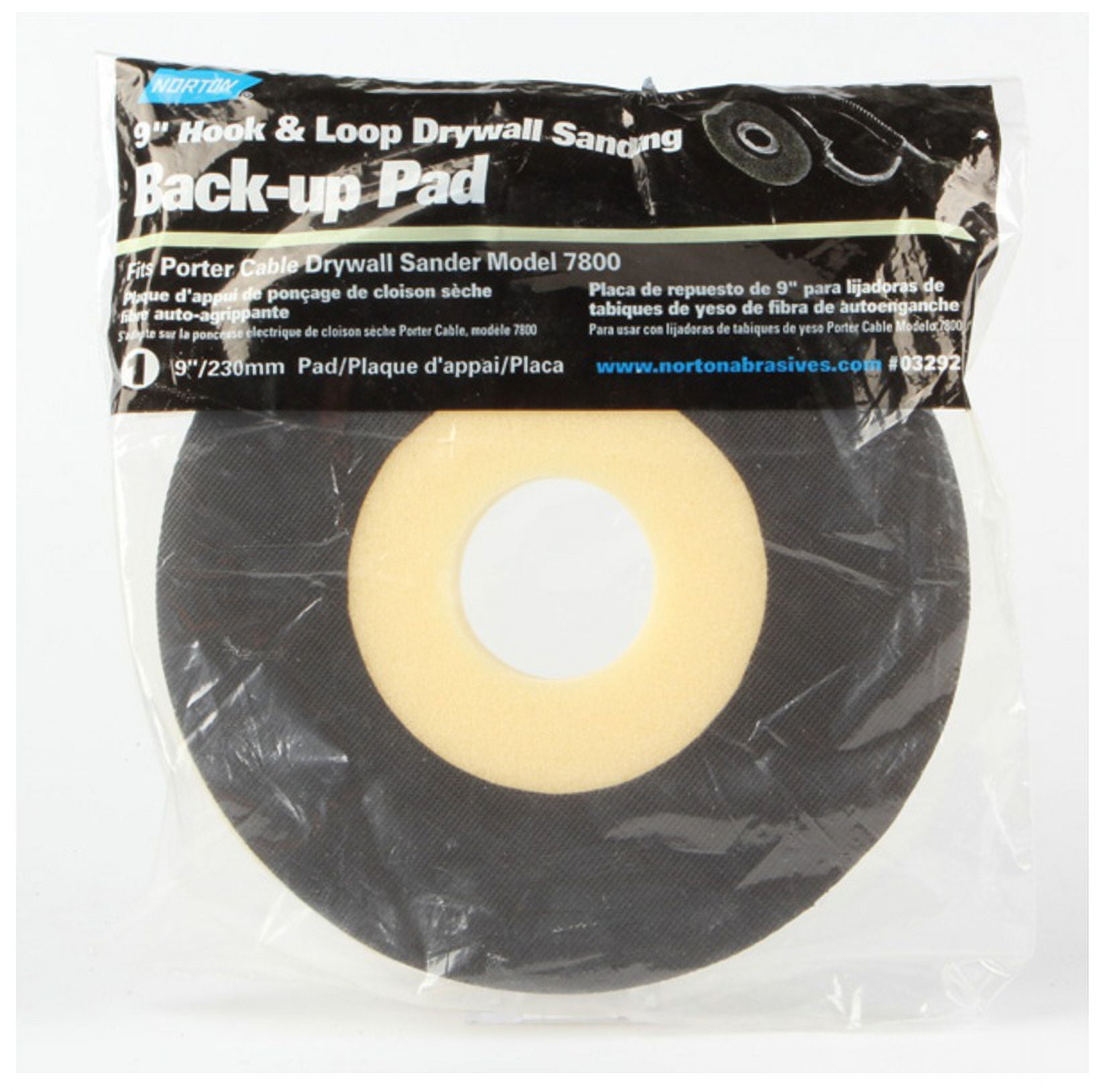 Norton 50703-038 Hook and Loop Drywall Sanding Backing Pad, 9" Dia ...