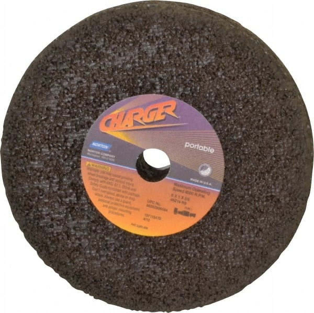 Norton 6" Diam x 5/8" Hole x 1" Thick, R Hardness, 14 Grit Surface ...
