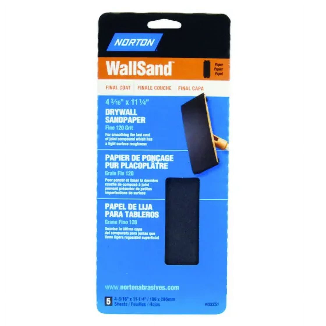 Norton 68318 Wallsand Drywall Sanding Screen Waterproof - Walmart.com