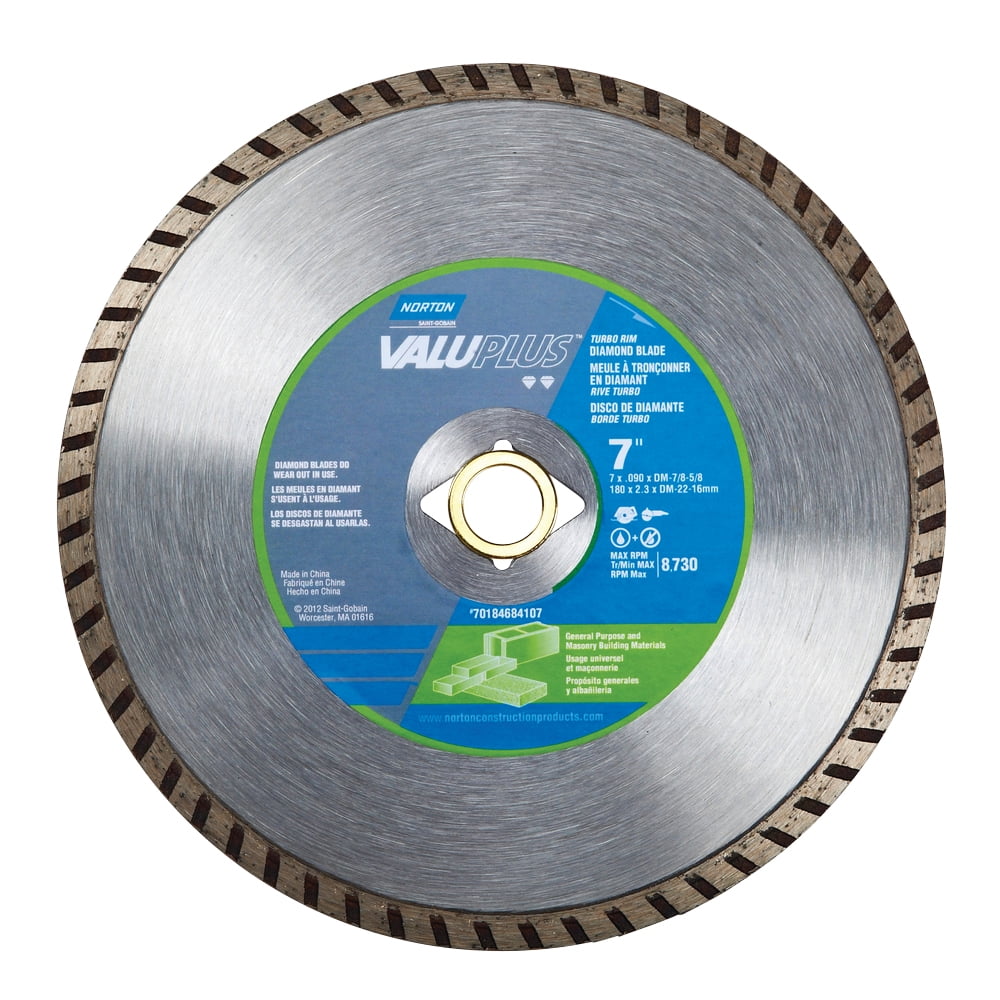 Norton 84107 ValuPlus™ Dry Turbo Rim Tile Diamond Blade - Walmart.com