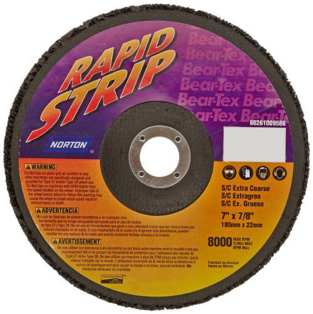 Norton Abrasives Non-Woven Dep Center Disc, 7 in Dia 66261009586 ...