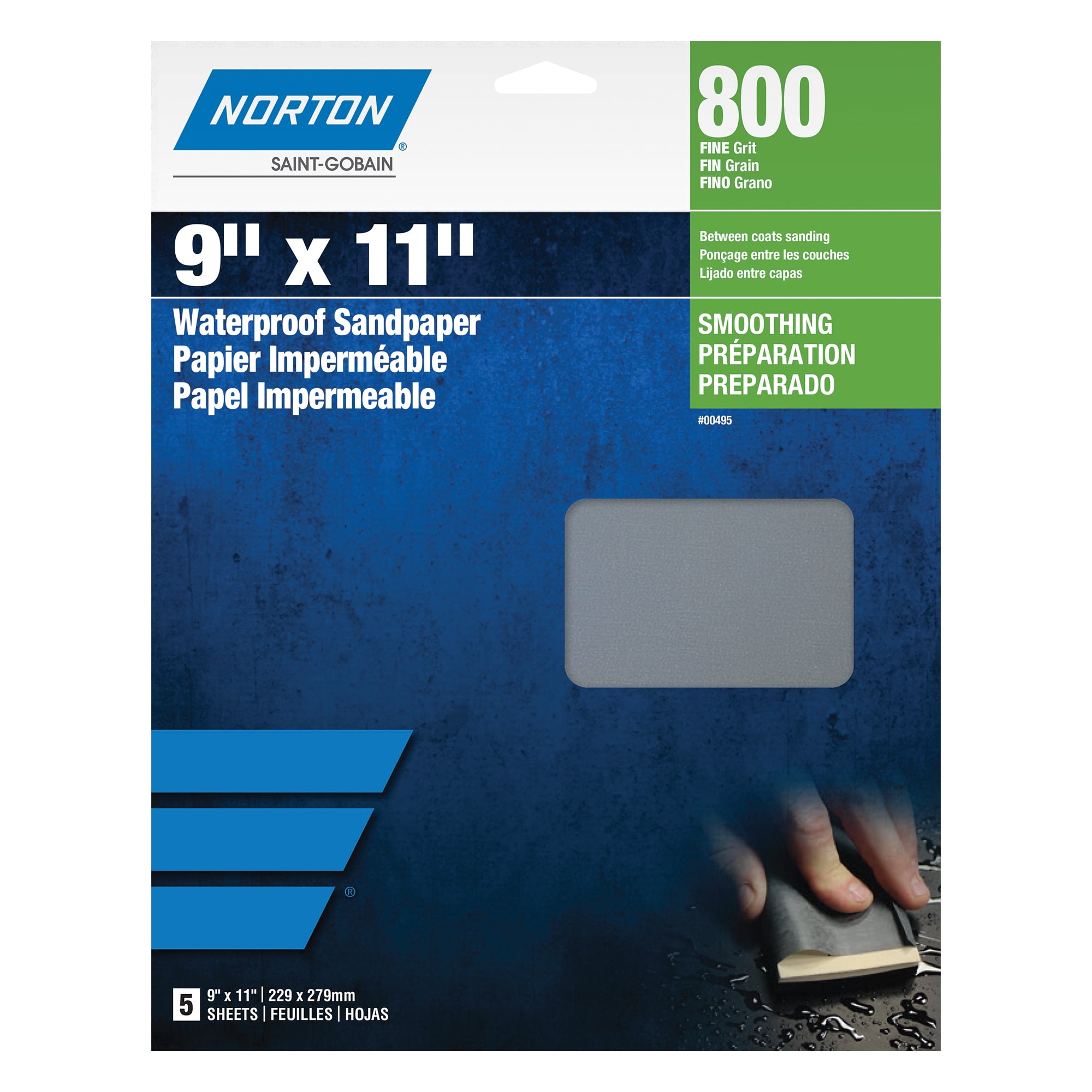 Norton NOR00496 9 x 11 in. Black Ice T214 Series Sanding Sheet, P600 ...