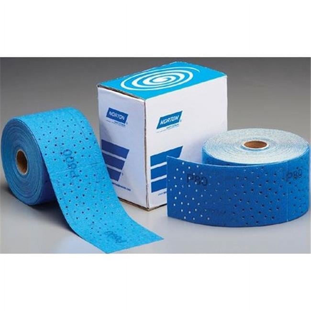 Norton NTN-06113 Multi-Air Cyclonic NorGrip Perforated Roll, P80C - 2. ...