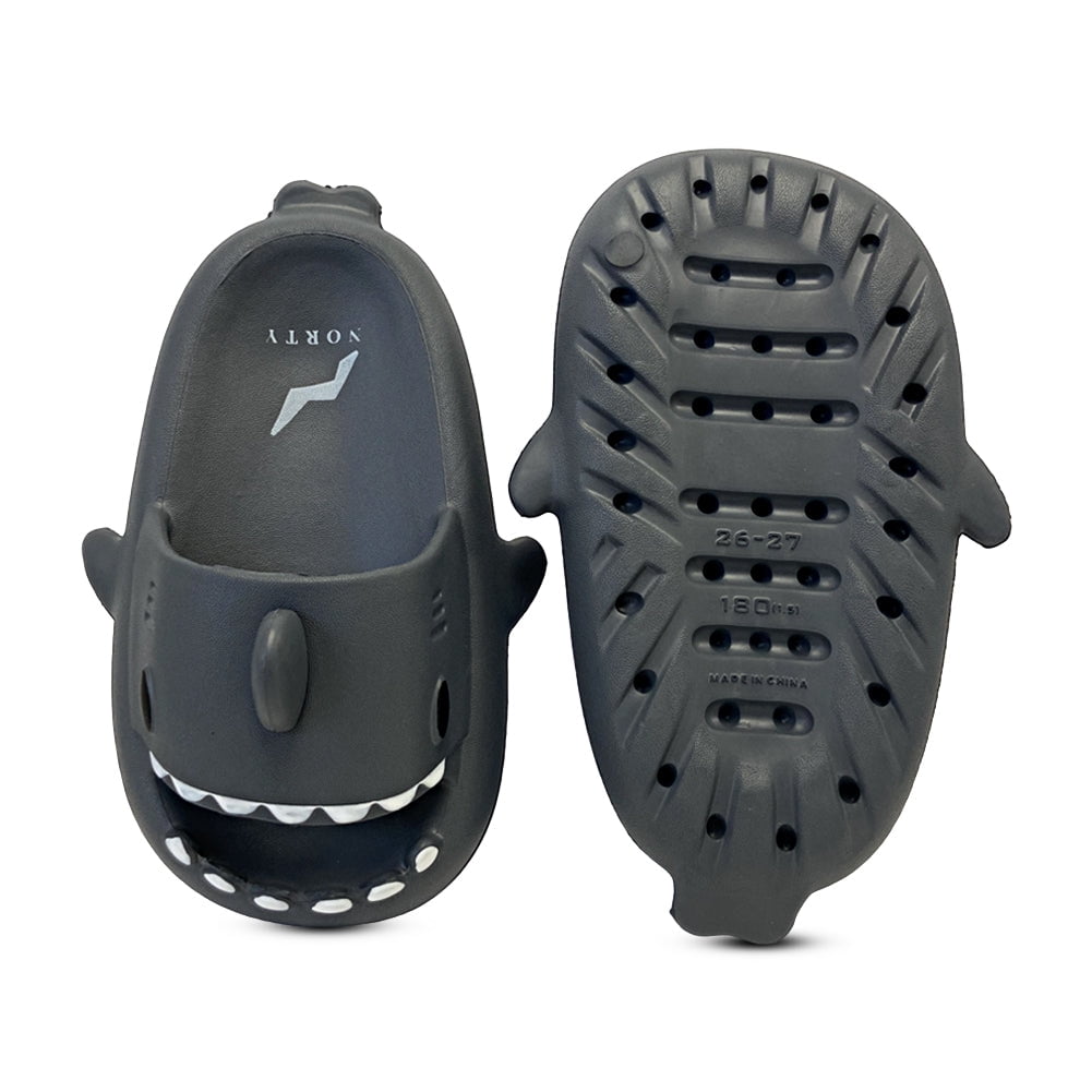 Norty Boy's Unisex Toddler to Big Kid Novelty Shark Slide Slipper ...