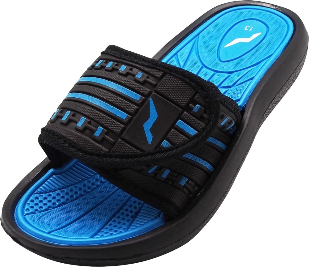 Norty Boy's Summer Slide Strap Shower Sandals Slip On Comfort Casual ...