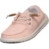 NORTY Girls Kids Flat Slip on Loafer Canvas Lace-Up Shoes, Lightweight ...