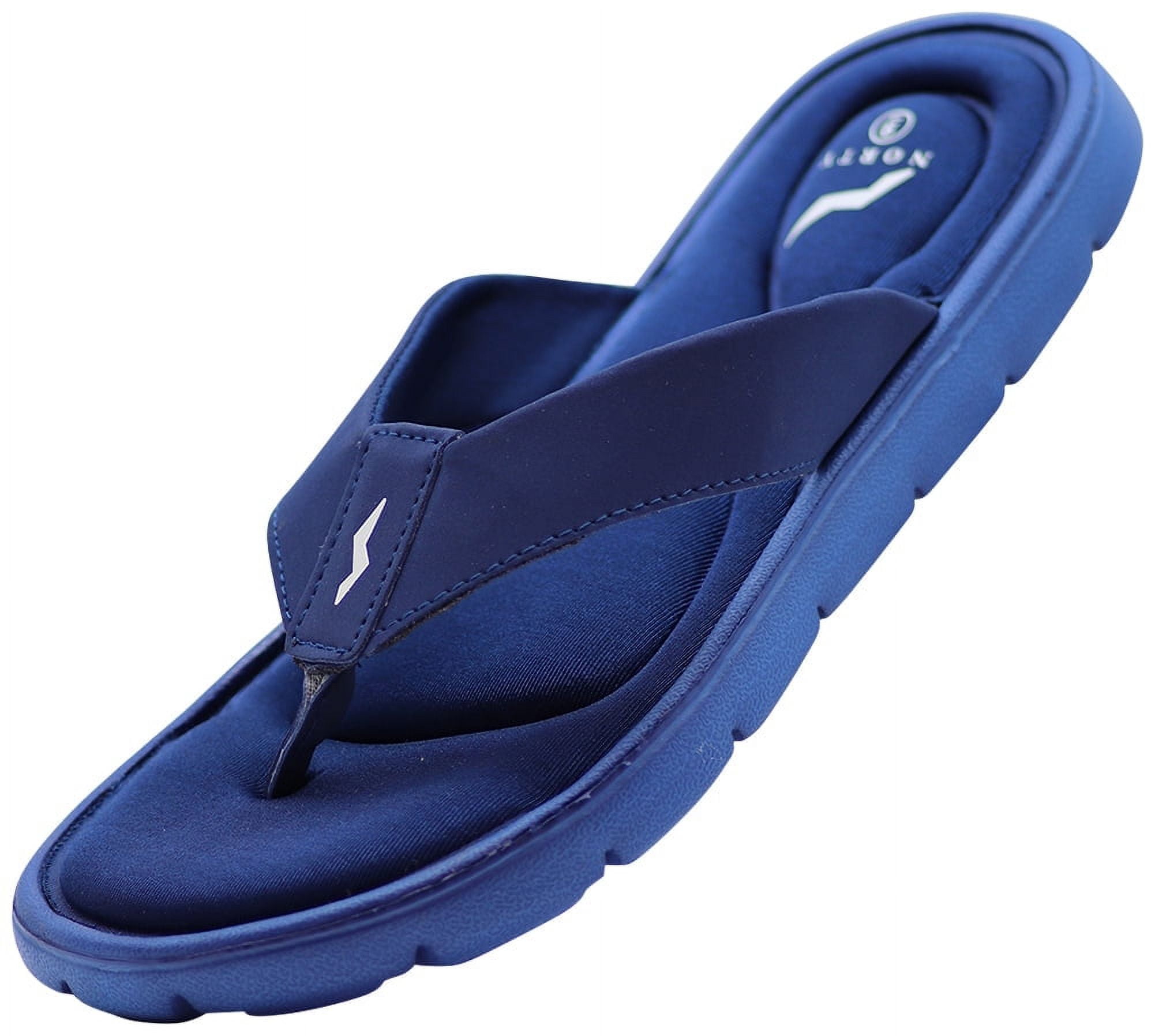 Norty Men's Comfortable and Casual Slip-On Memory Foam Flip Flop Thong ...
