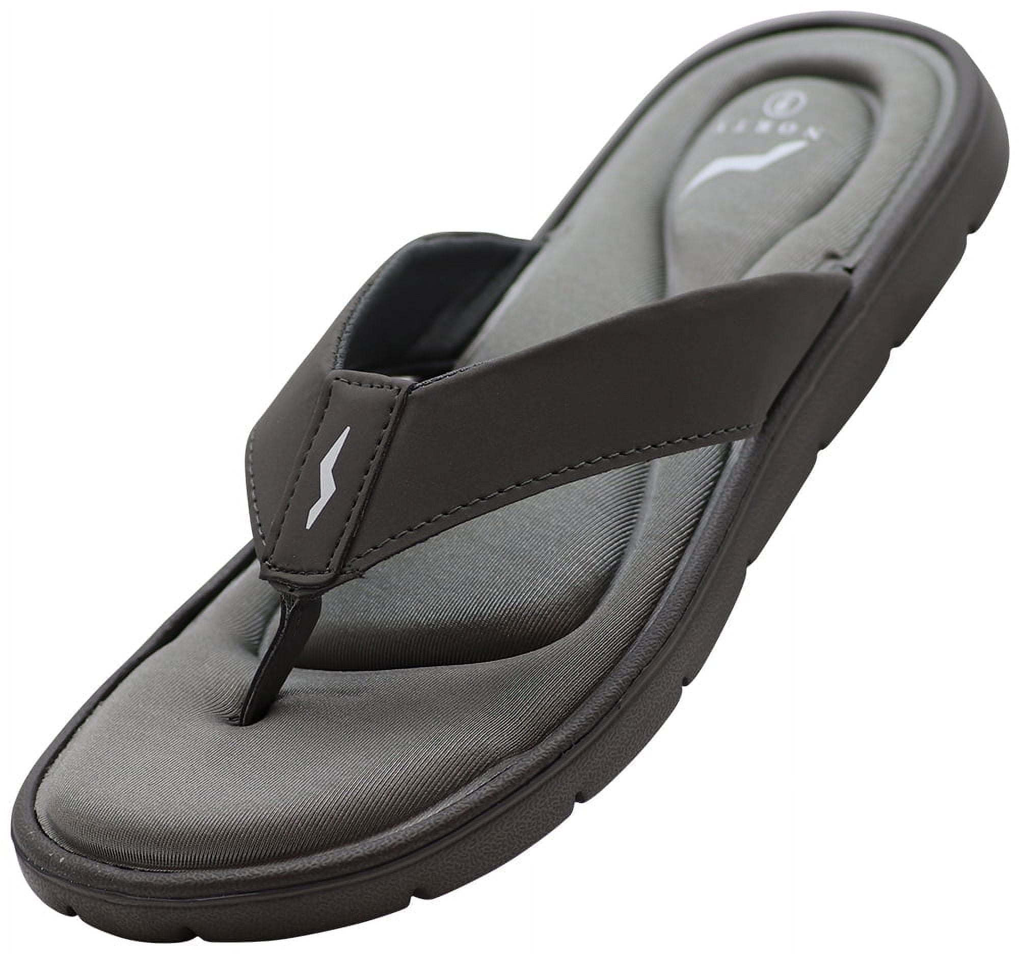 NORTY Men's Casual Memory Foam Flip Flops, Comfortable Thong Sandals ...
