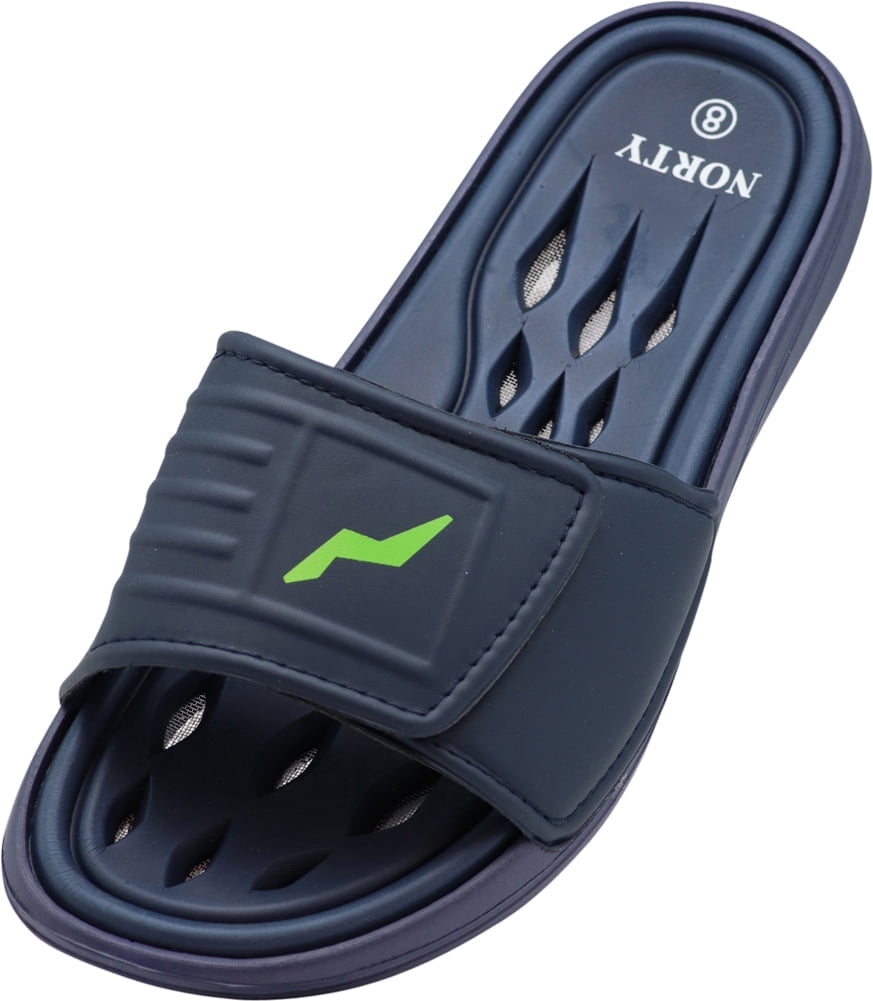 Norty Men's Quick Drying Beach Pool Shower Slides Sandals with Drain ...