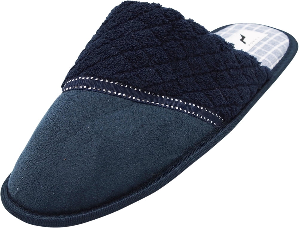 NORTY Men's Slip-Resistant Scuff Slippers – Flat Heel, Comfortable, and ...