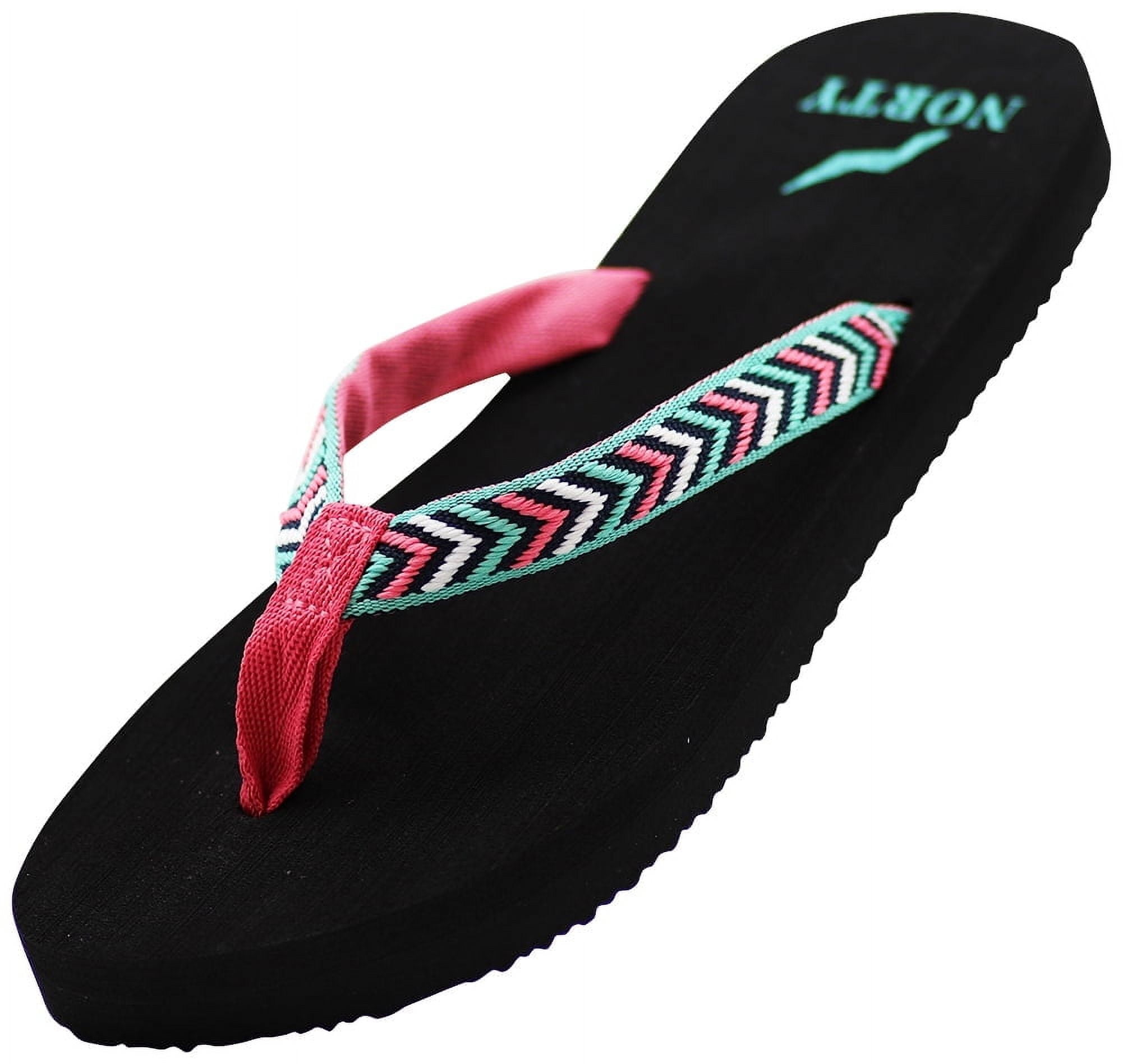NORTY Women's Everyday Flip Flop, Comfortable Thong Sandals, Durable ...