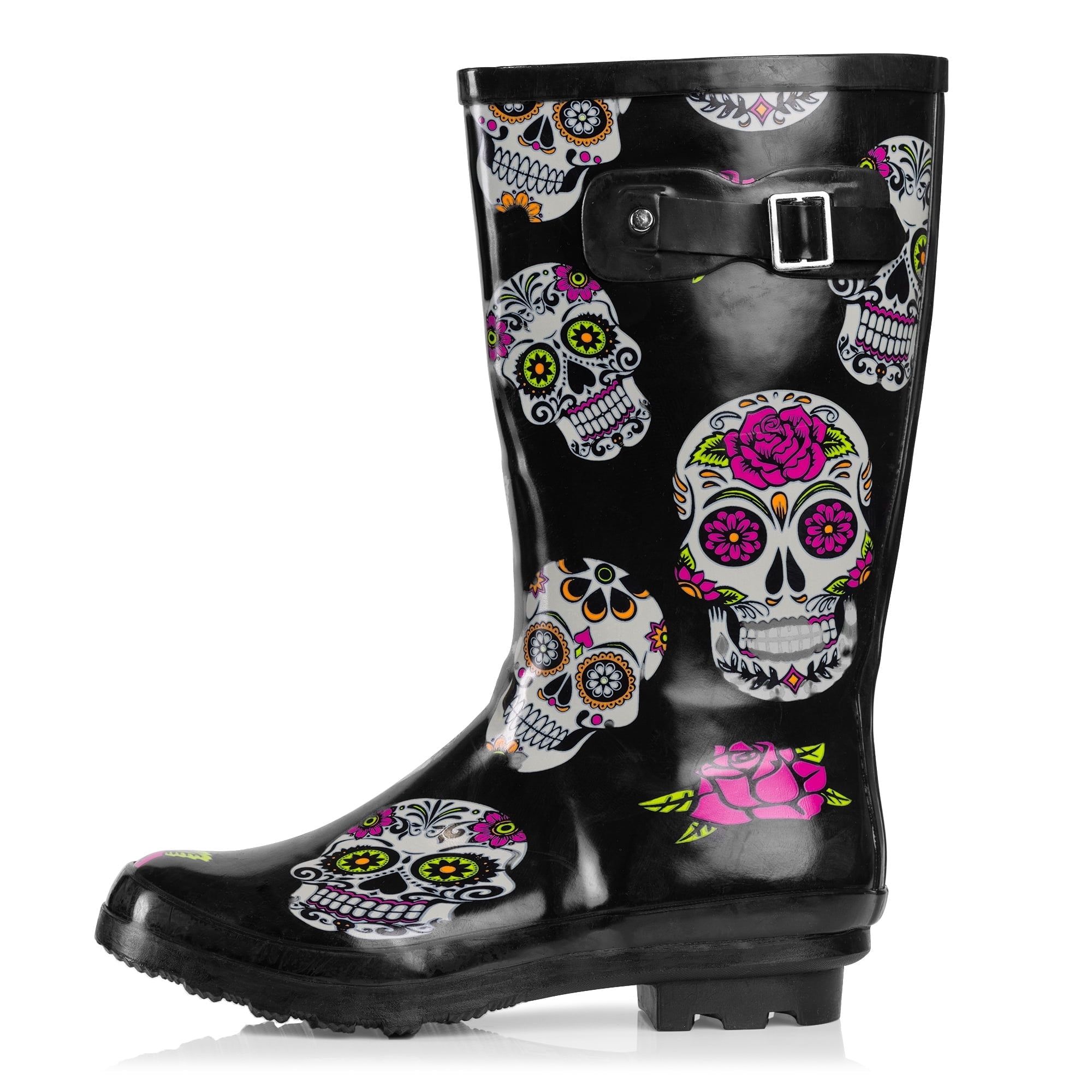 Norty Women's Hurricane Rain Boots – Waterproof Mid-Calf Length 11 inch ...