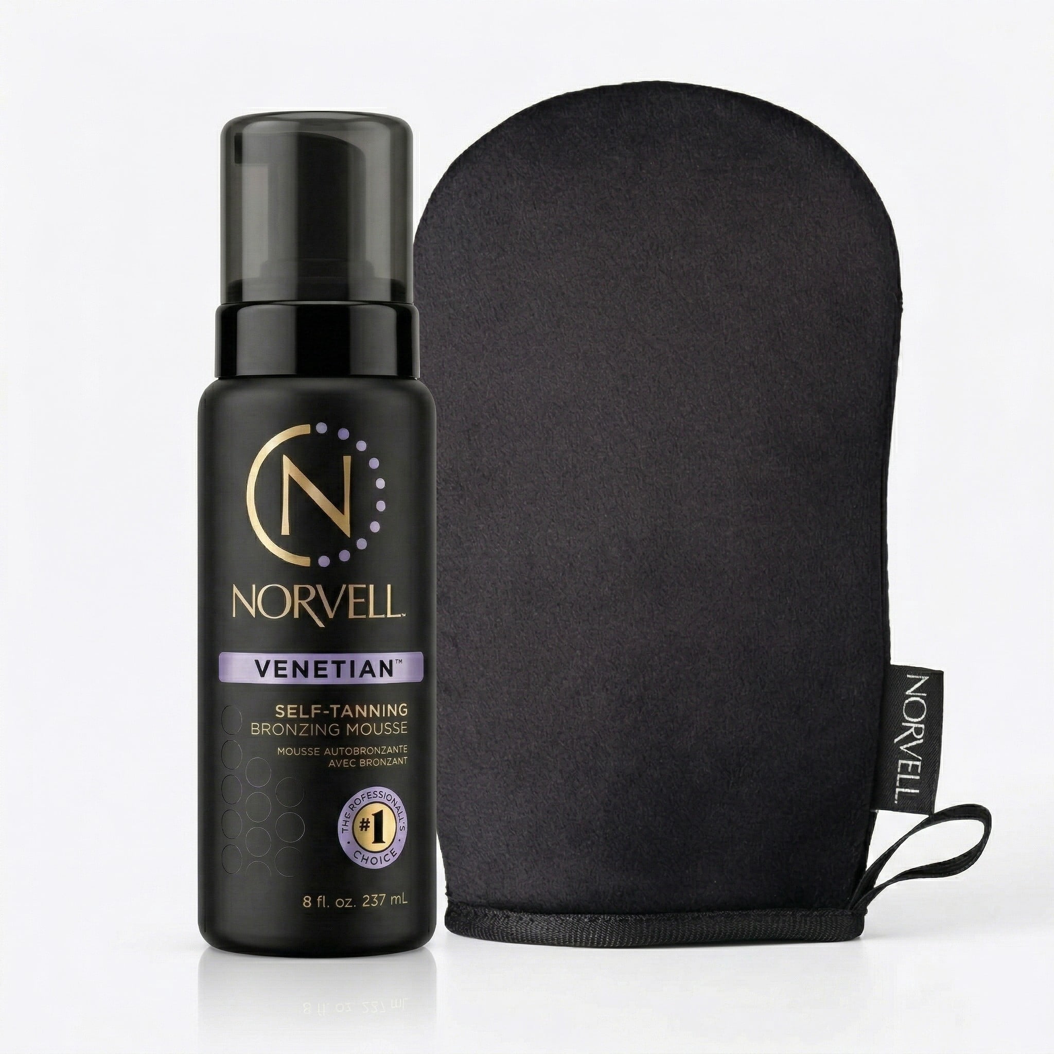 Norvell Venetian Self Tanning Set – 8 Fl Oz Mousse with Bronzer and ...