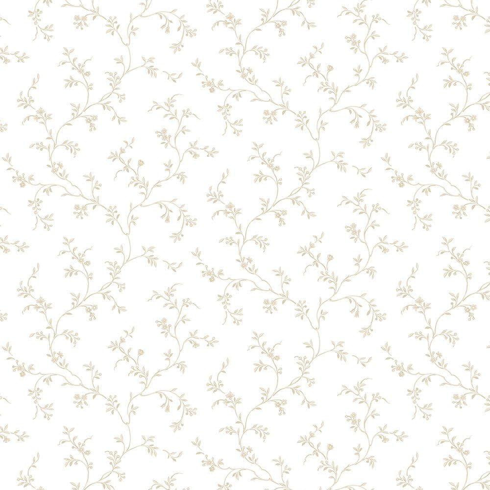 Norwall AB27623 Allison's Trail Wallpaper - Floral Theme in Beige ...