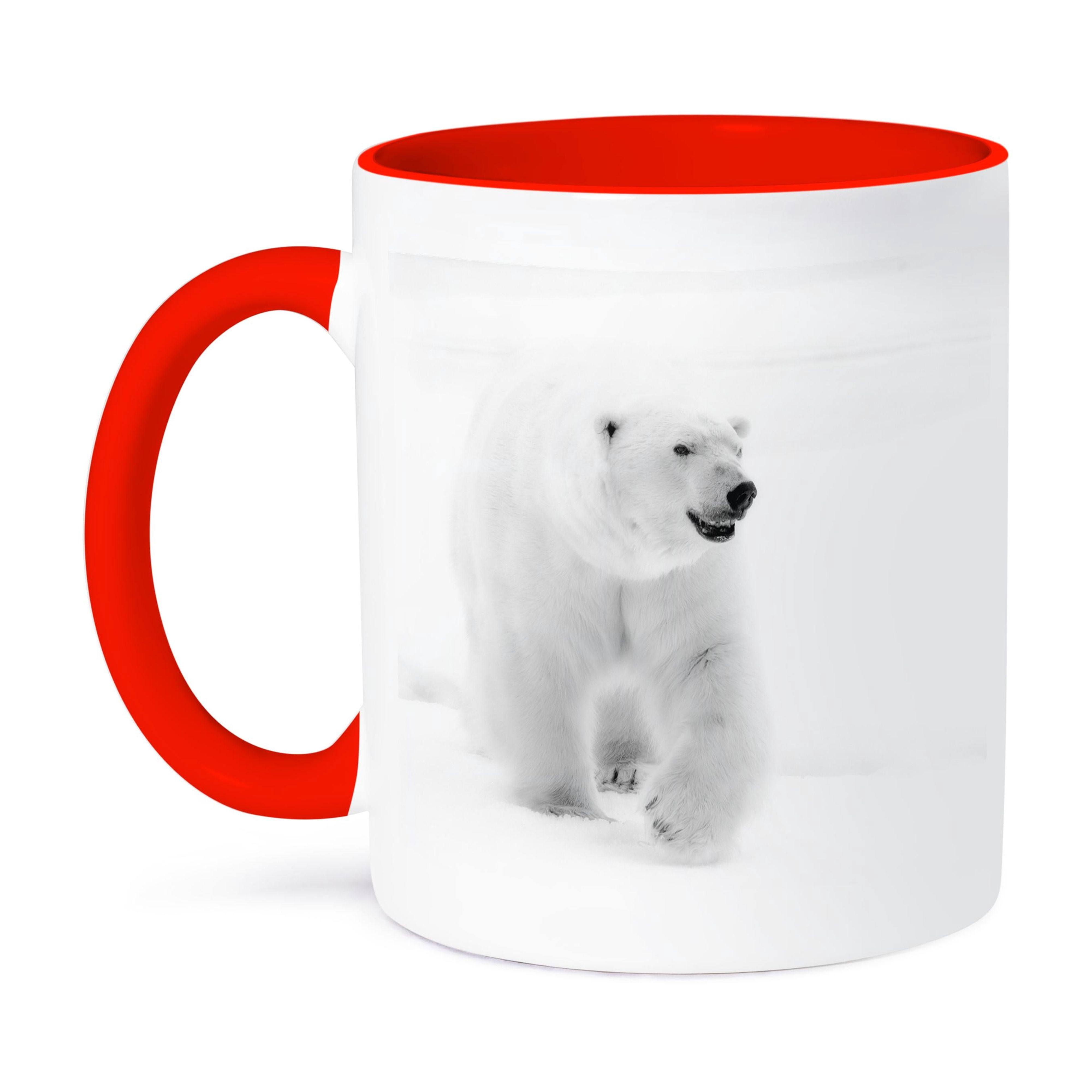 3dRose, Norway, Arctic Ocean, Svalbard. Walking polar bear., 11oz Two ...