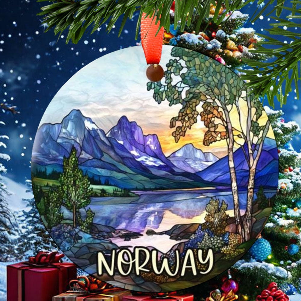 Norway Christmas Ornament, Ceramic, Acrylic - Pacific Islands Travel ...