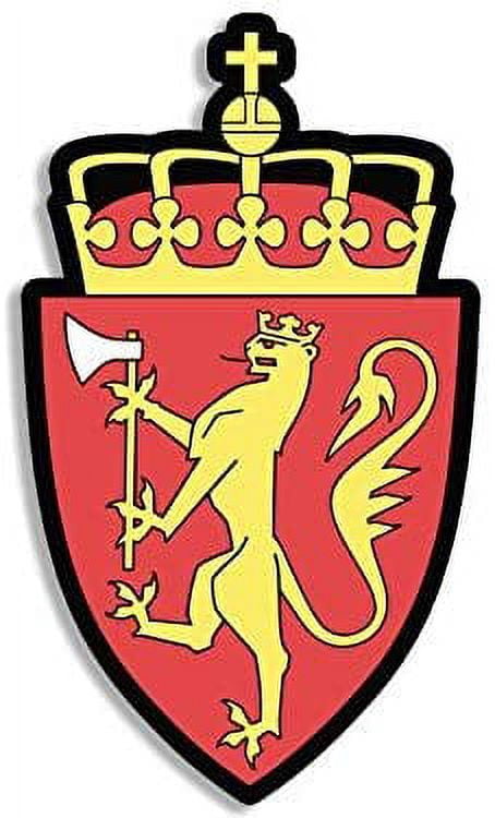 Norway Coat of Arms Shaped 3M Reflective sticker| Norwegian Decal ...