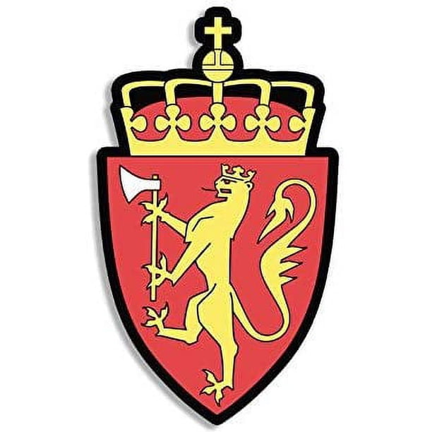 Norway Coat of Arms Shaped 3M Reflective sticker| Norwegian Decal ...