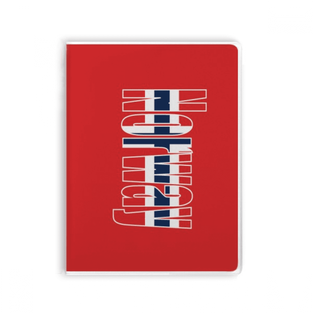 Norway Country Flag Name Art Deco Fashion Notebook Gum Cover Diary Soft ...