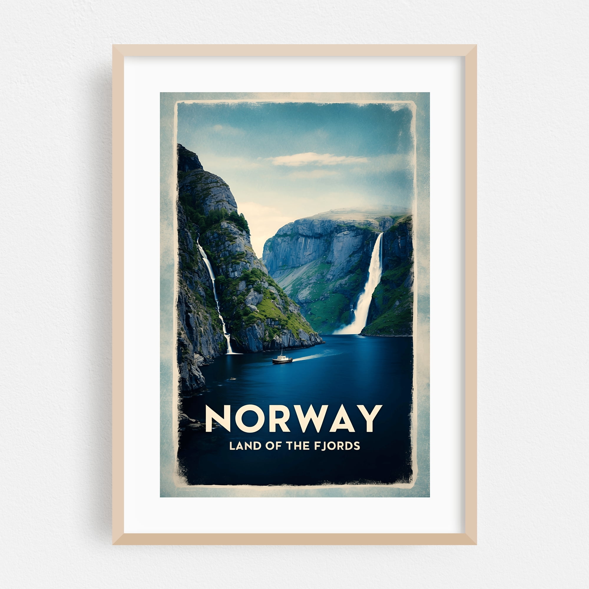 Norway Fjords Vintage Poster – Scenic Coastal Art Print - Møre og ...
