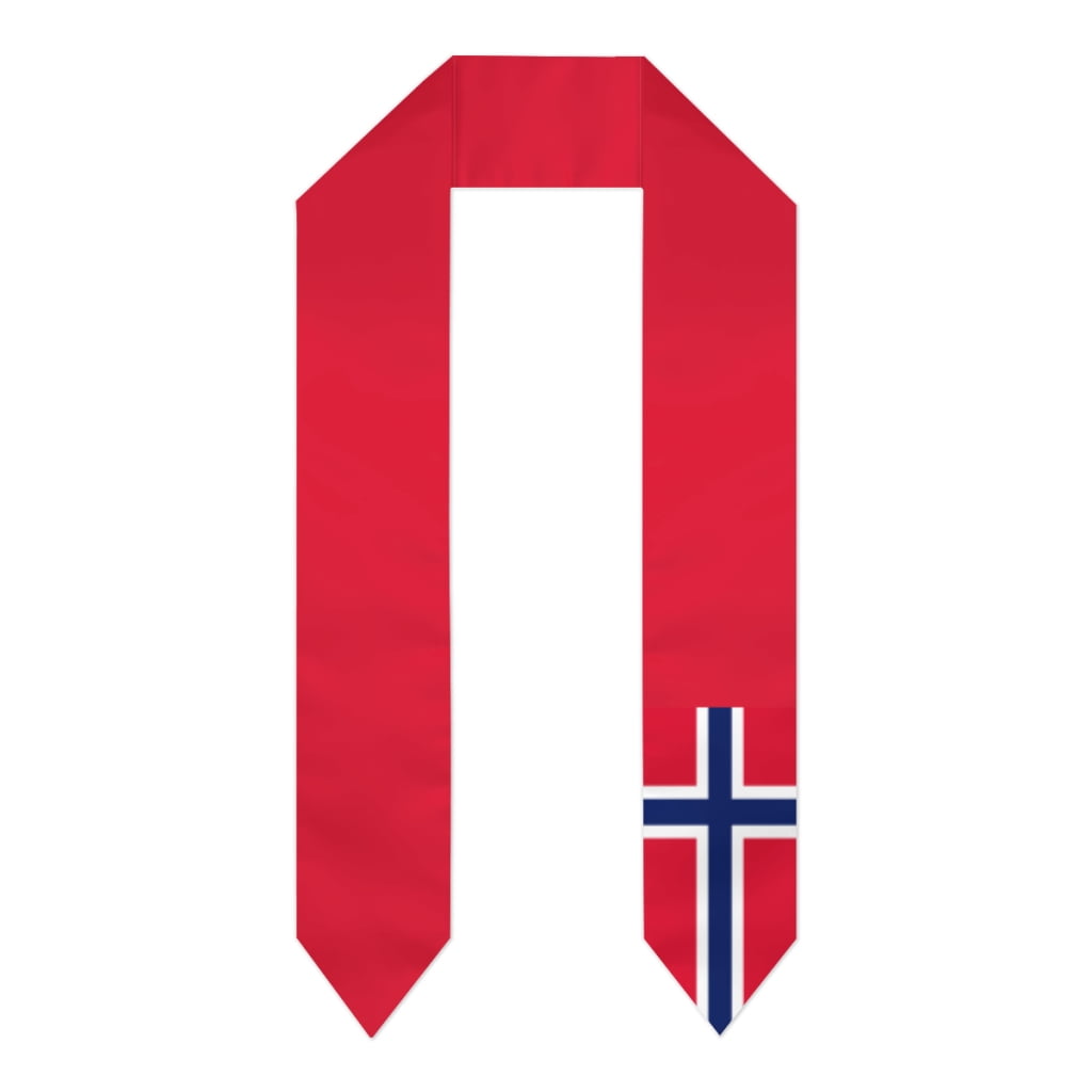 Norway Flag Thick Graduation Sash Stole Scarf Double Sided Honor Stole ...