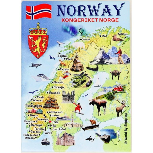 World By Shotglass Norway Souvenir Refrigerator Magnet - Walmart.com