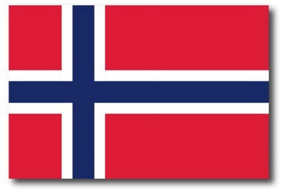 Norway Norwegian Flag Car Decal - 3" x 5" - Walmart.com