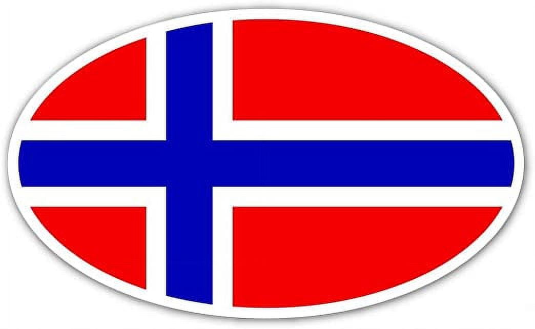 Norway Norwegian Flag Vinyl Decal Bumper Sticker - Walmart Business ...