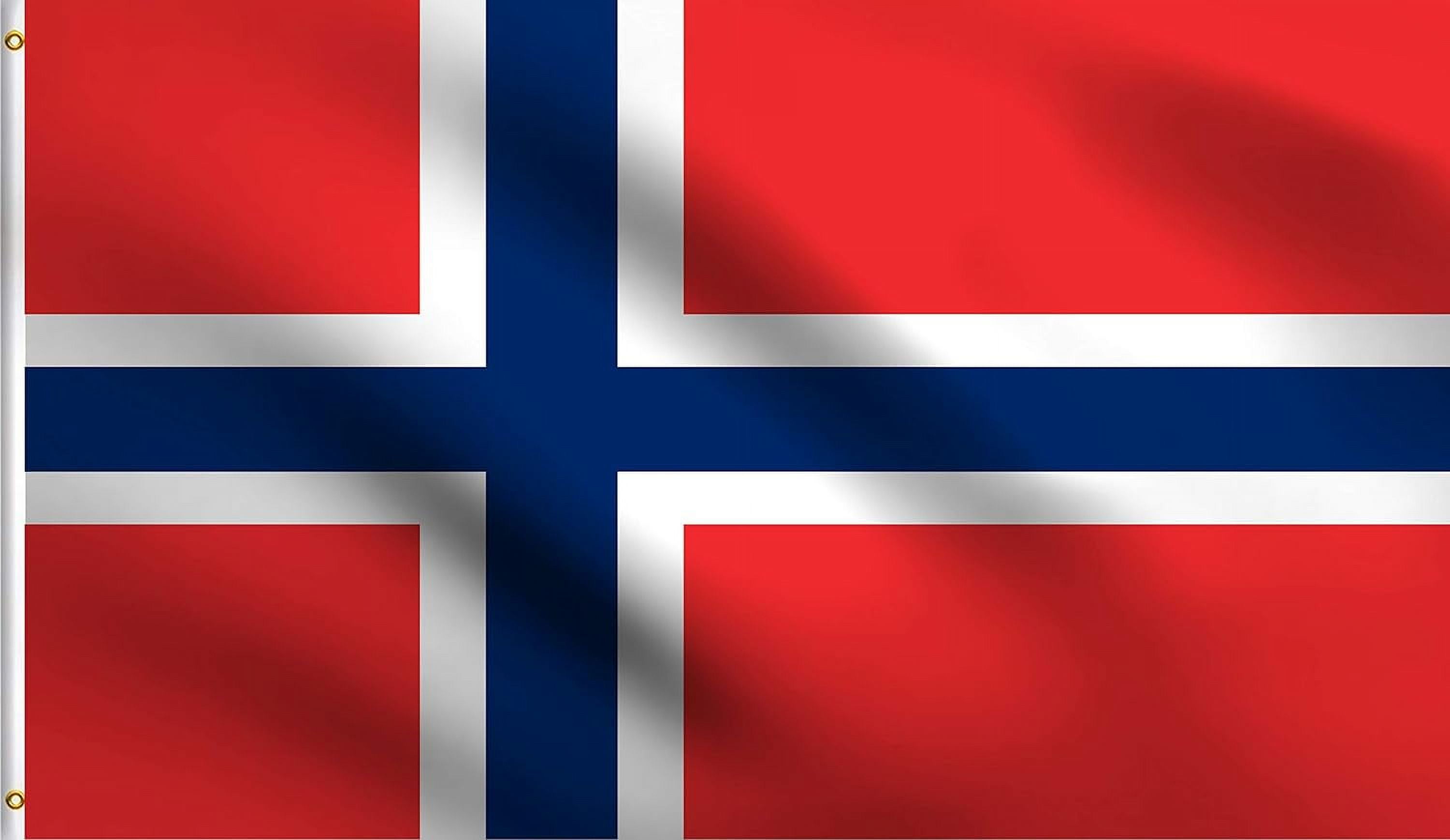 Norway Norwegian Scandinavian Cross Flag 100% Polyester - Walmart.com