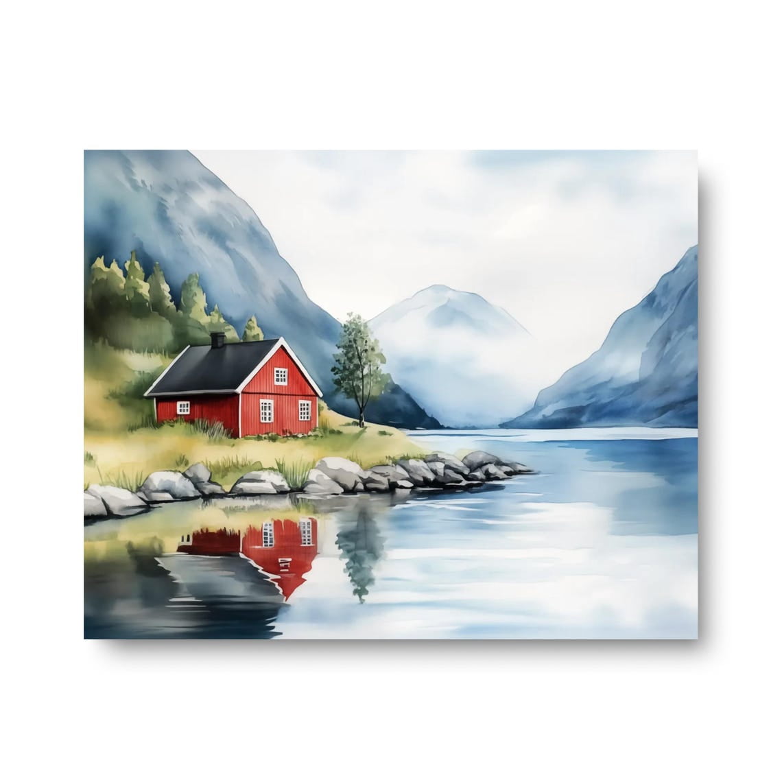 Norway Print, Scandinavian Coastal Wall Art, Nordic Fjords Travel ...