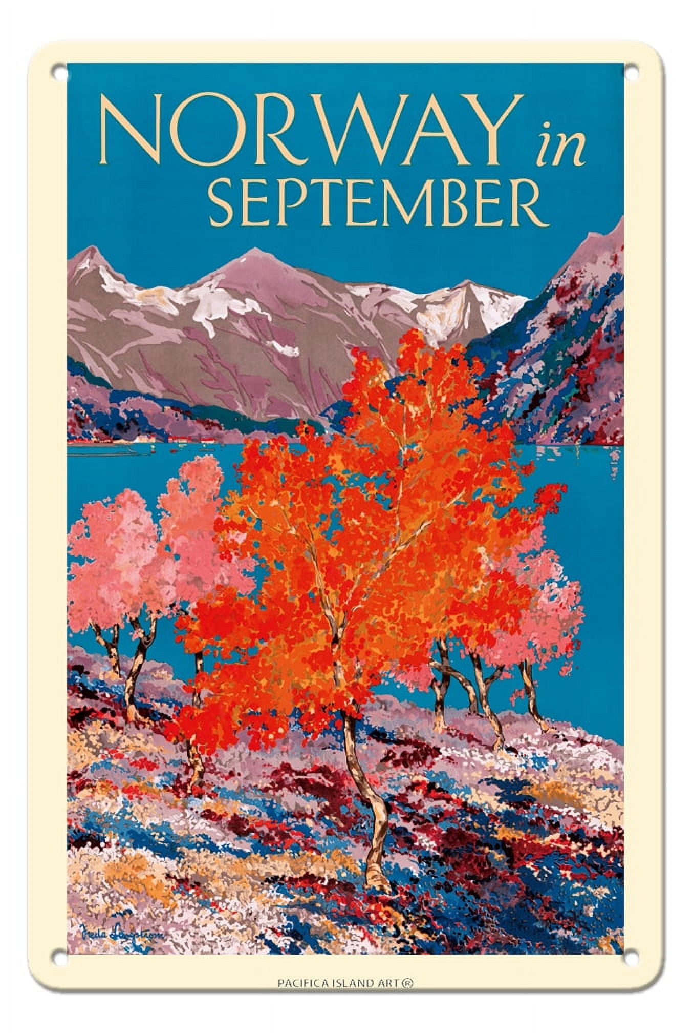 Norway in September - Fjord - Norwegian State Railways - Vintage ...