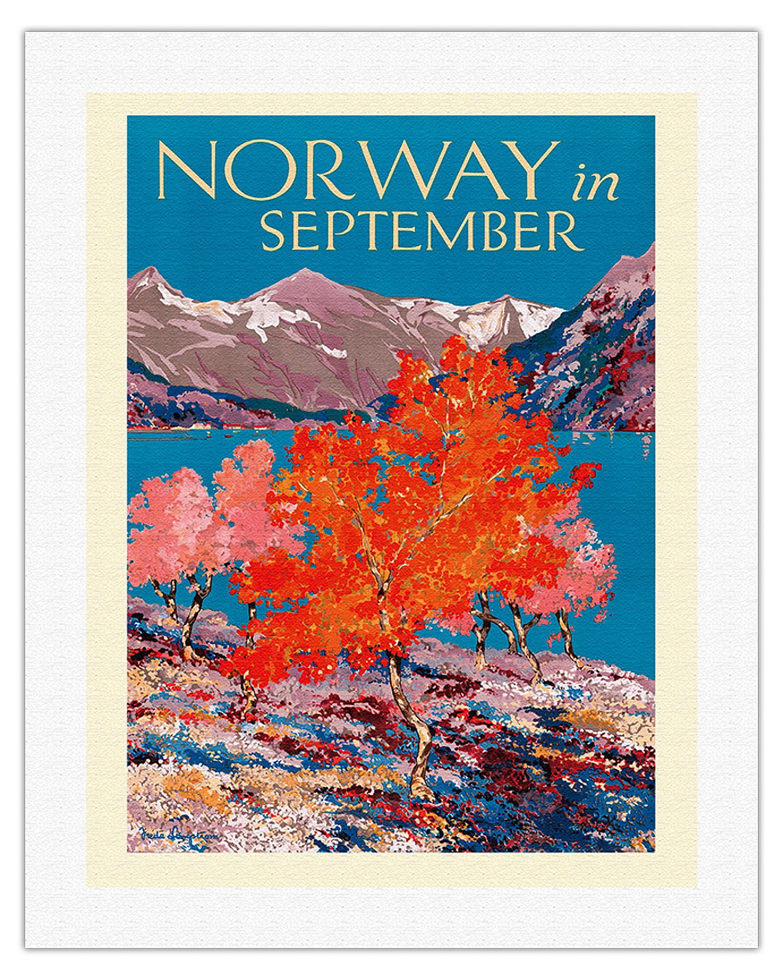Norway in September - Fjord - Norwegian State Railways - Vintage ...