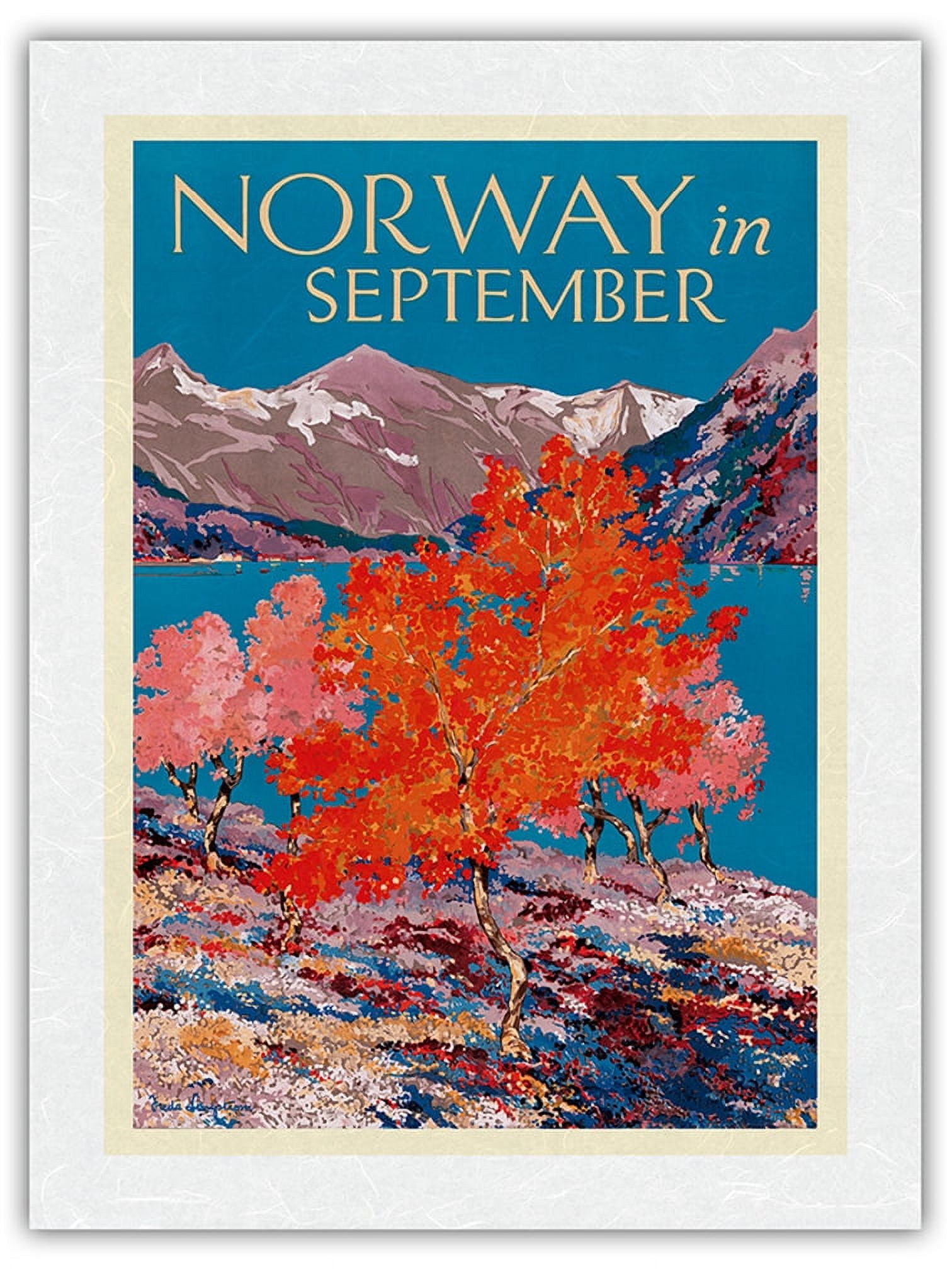 Norway in September - Fjord - Norwegian State Railways - Vintage ...