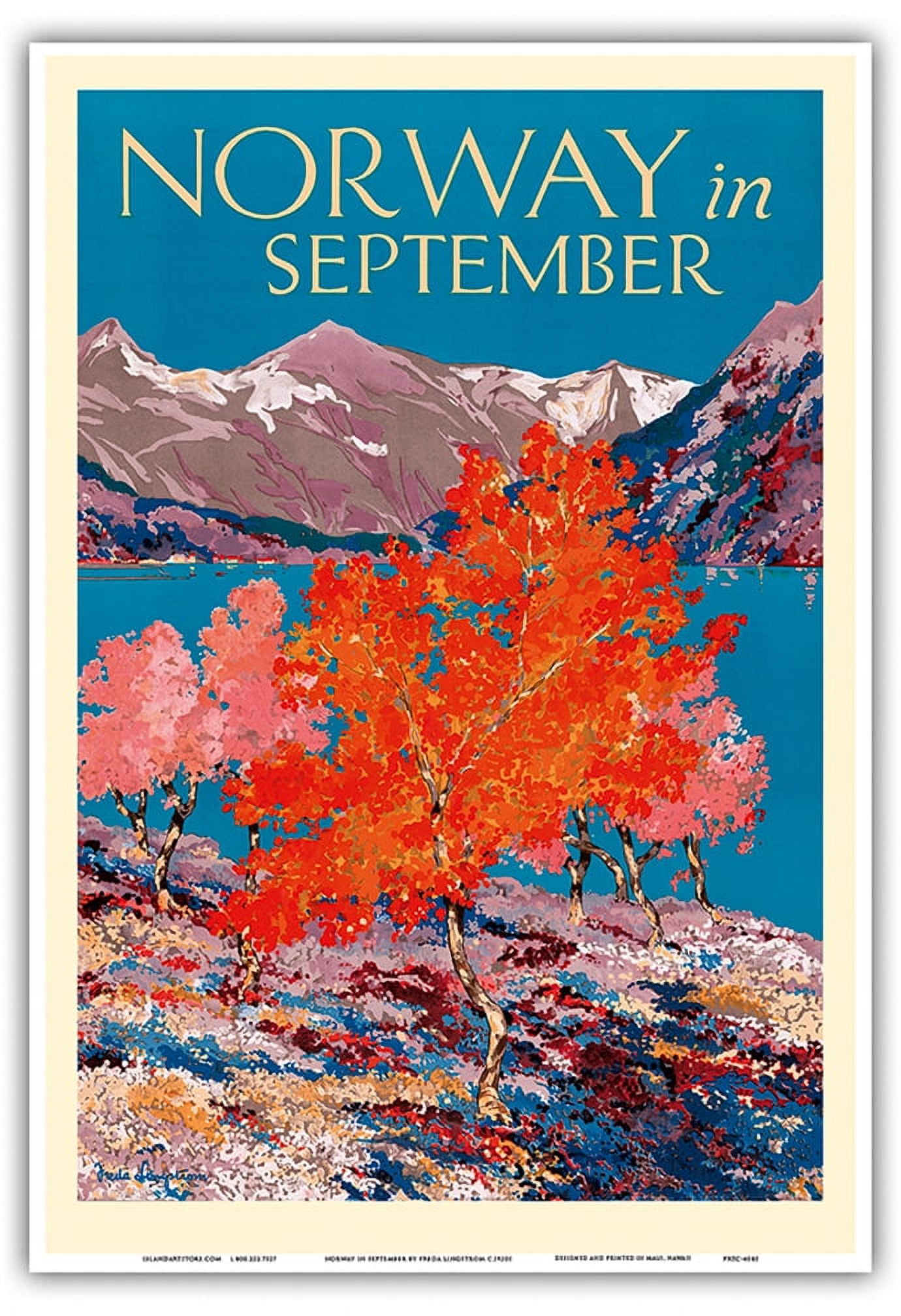 Norway in September - Fjord - Norwegian State Railways - Vintage ...