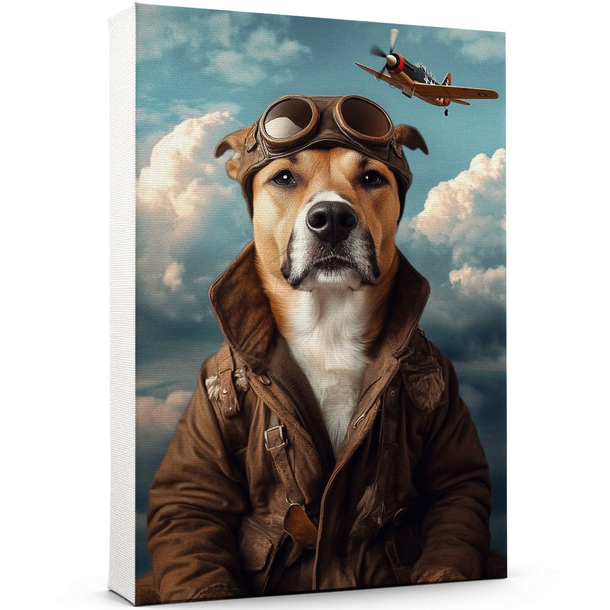 Norwegian Buhund Dog Pilot Wall Art, Pet Art, Funny Dog Poster 8x12in ...