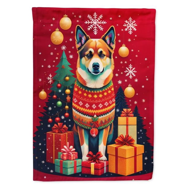 Norwegian Buhund Holiday Christmas House Flag 28 in x 40 in - Walmart ...