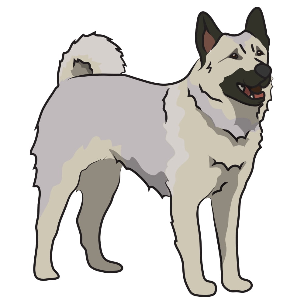 Norwegian Elkhound Decal | Indoor/Outdoor | Dog Lover Super Cute ...