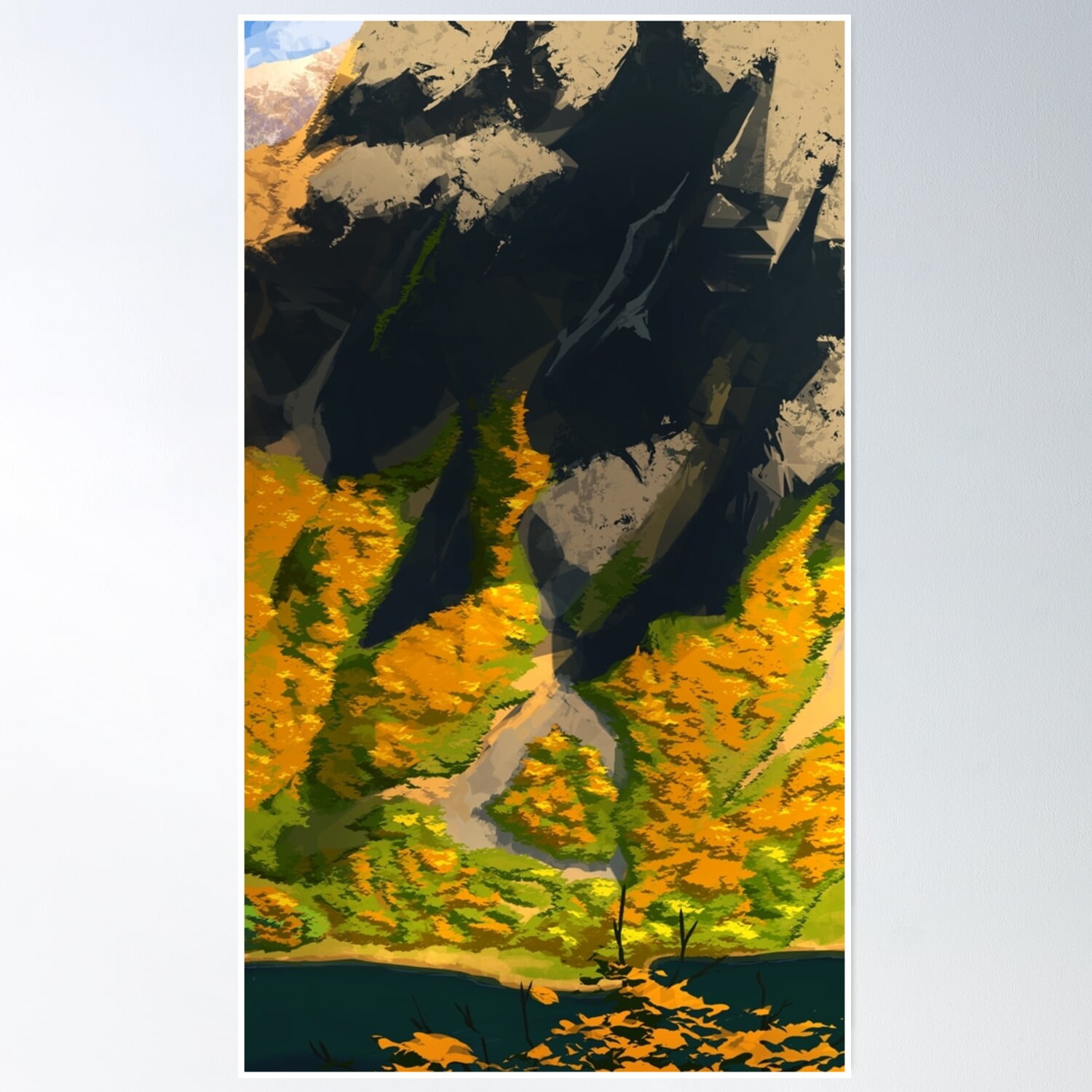 Norwegian Fjords: Fall Section Poster Wall Art, Modern Wall Decor ...