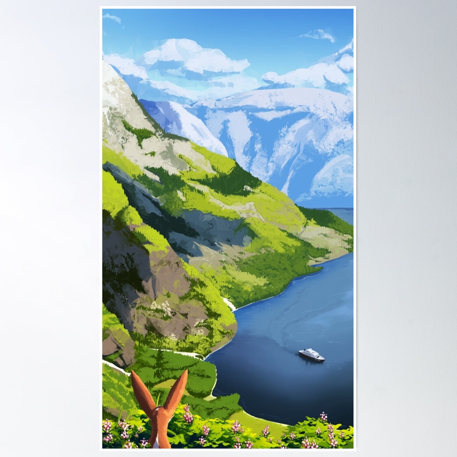 Norwegian Fjords: Spring Section Poster Wall Art, Modern Wall Decor ...