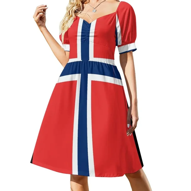 Norwegian Flag Sleeveless Dress summer dresses birthday dress for women luxury 2025 dress party ...