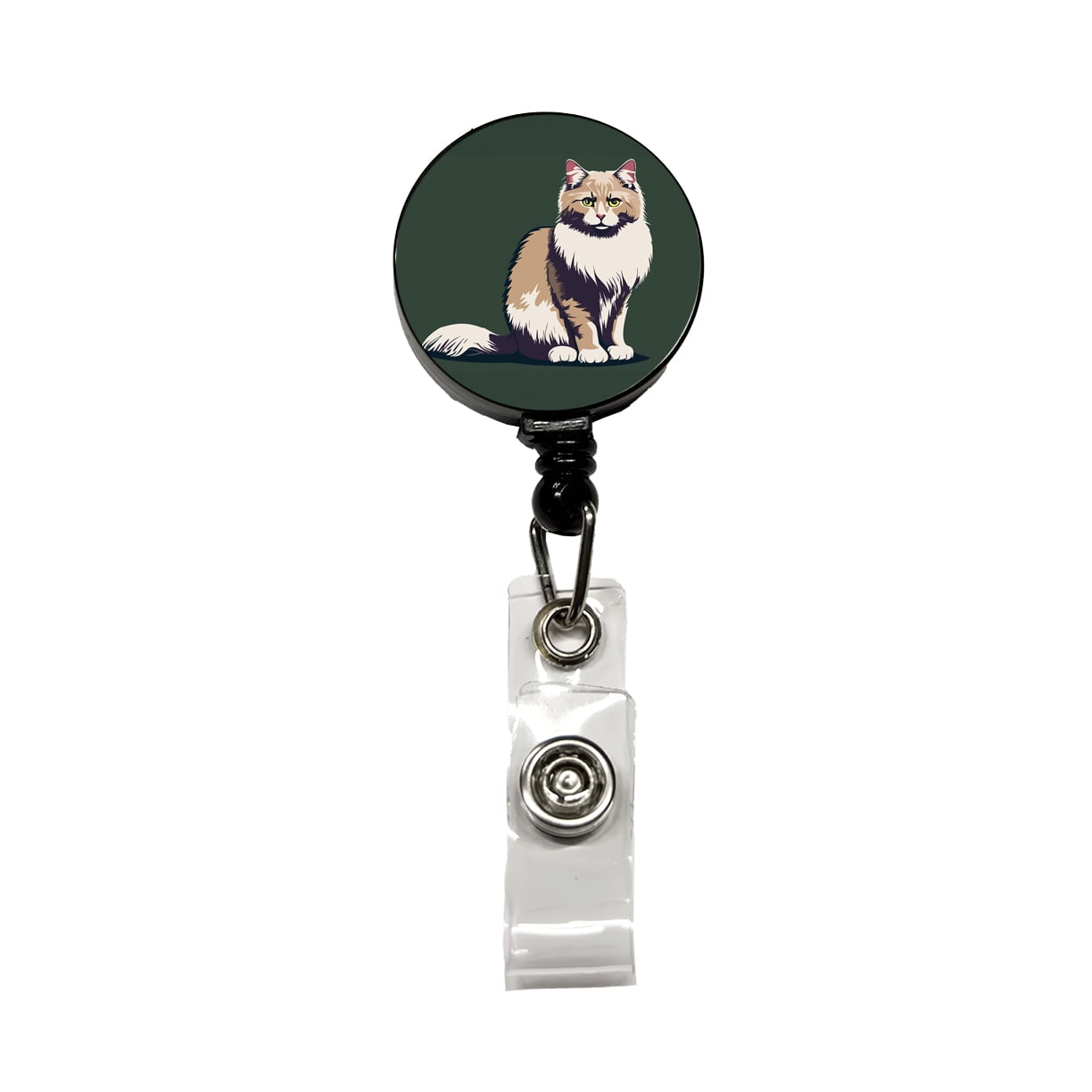 Norwegian Forest Cat Sitting Retractable Reel ID Badge Key Card Name ...