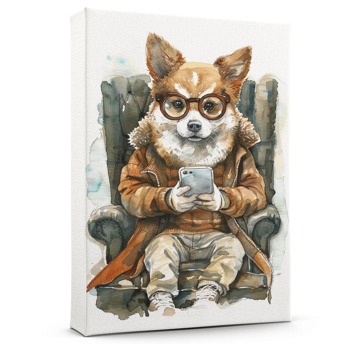 Norwegian Lundehund Dog Siting On Toilet Poster Unframe, Norwegian ...