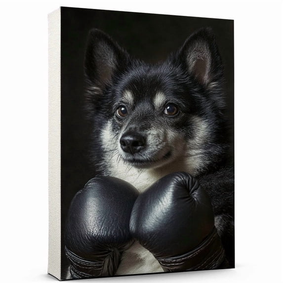 Norwegian Lundehund Dog Stretched Canvas Size 8x12 Boxing Canvas ...