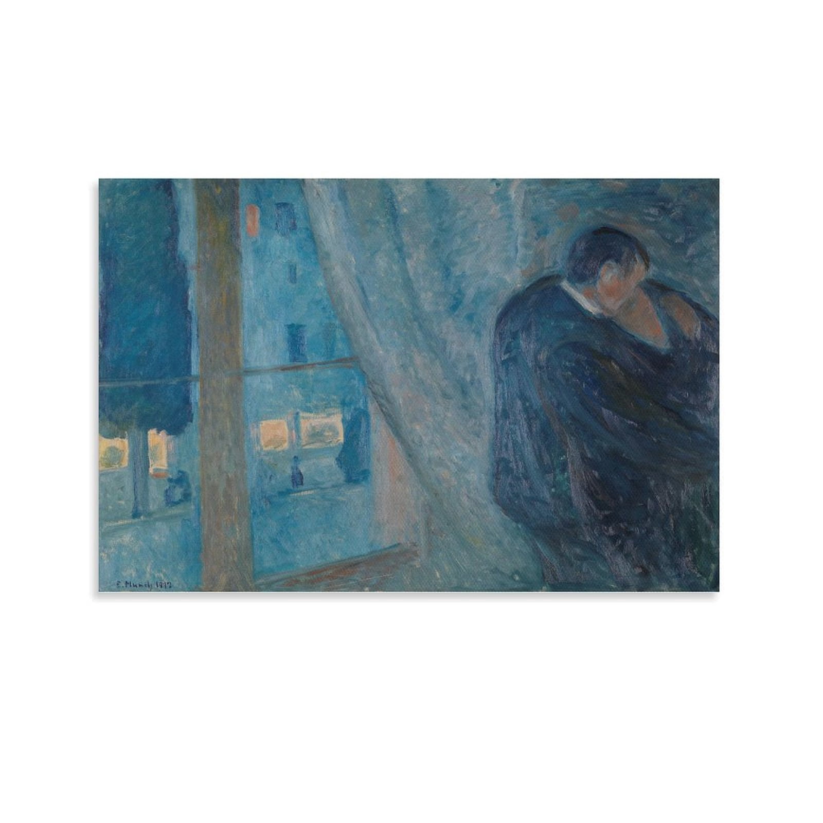 Norwegian Painters Edvard Munch The Kiss Poster Artworks Canvas Poster ...