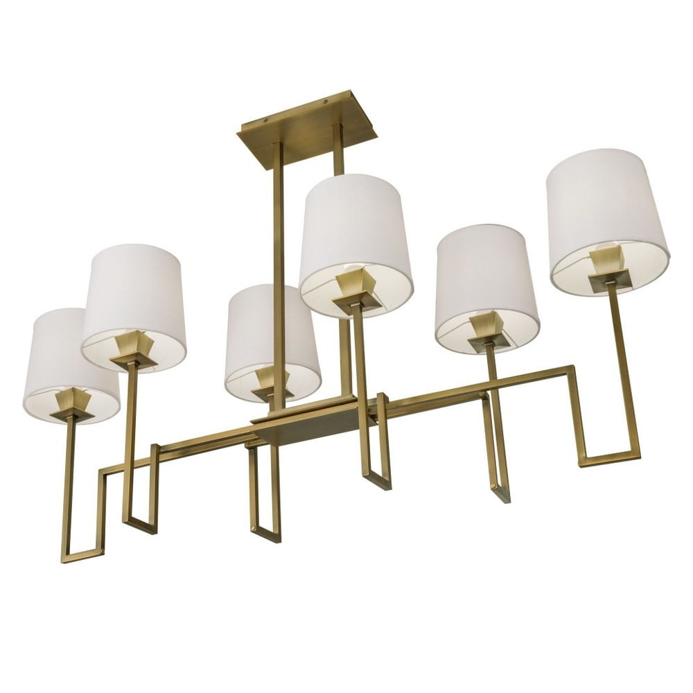 Norwell Lighting - Maya - 6 Light Linear Chandelier In Contemporary and ...