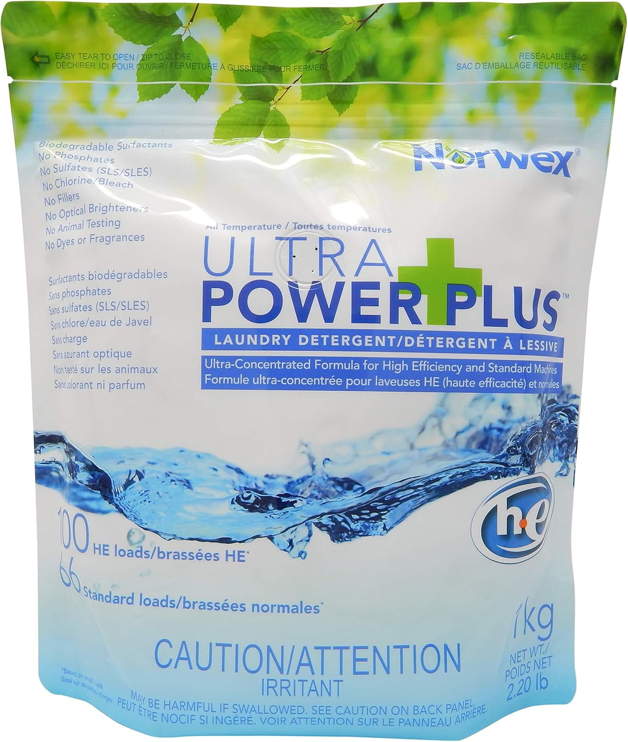 Norwex Ultra Power Plus Laundry Detergent, 2.2 lb, HE and Conventional ...